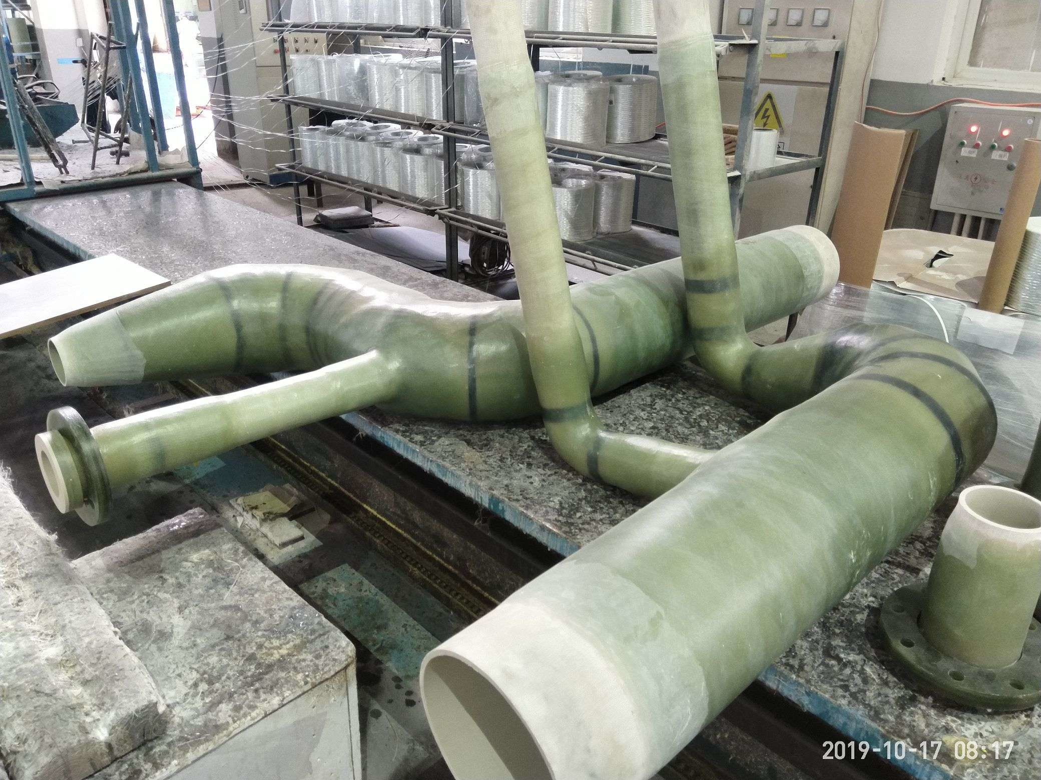 Pressure 50PSI-150PSI FRP Pipe Green Glass Reinforced Pipe